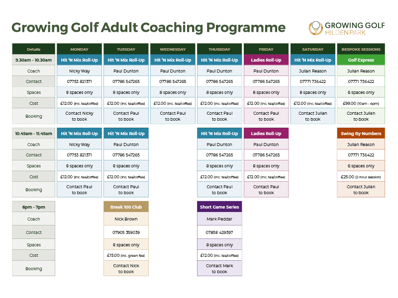Hilden Park Golf Academy | PGA Golf Coaching | Golf Lessons Kent